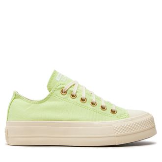 Converse Sneakers aus Stoff Converse Chuck Taylor All Star Lift Platform Ox A09913C Gr&uuml;n