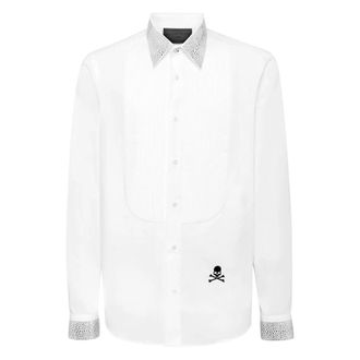 Philipp Plein Black Tie Hemd - - Shirts - Herren - Wei&szlig; - 4XL