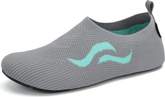 Saguaro Hausschuhe Damen Herren Leicht H&uuml;ttenschuhe Atmungsaktiv Rutschfest Flache Pantoffeln Bequem Weich Flexibel Schlappen Home Cozy Geschlossene Slippers,