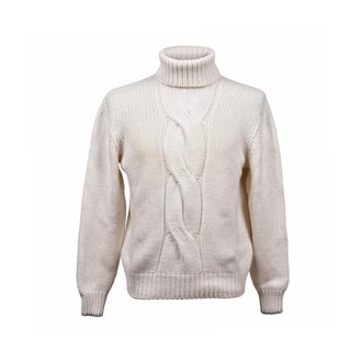 Brunello Cucinelli Homme, Pulls, Beige, Taille: S Pull en cachemire de luxe