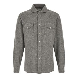 Brunello Cucinelli Carr&eacute; Hemd - - Shirts - Herren - Grau - XL