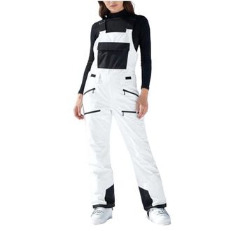 Generic Pantalon de ski pour femme, pantalon de ski chaud pour lhiver, imperméable avec bouton, pantalon de neige thermique pour femme, tissu softshell chaud 