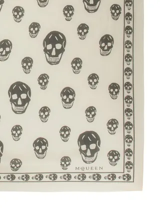 Alexander McQueen Skull Scarf - Ivory