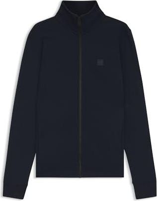 BOSS Hommes Zestart Veste zipp&eacute;e en Molleton de Coton avec Badge logot&eacute;