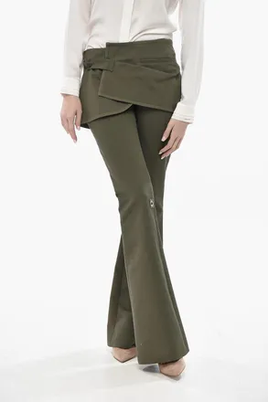 Courr&egrave;ges Bootcut-Hose aus Doppelstoff Courreges