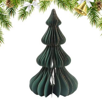 Generic Papier Wabe Weihnachtsbaum - Papier Weihnachtsbaum Tisch - Bunte Süße Party Dekoration Mittelstücke Für Esstisch Party Urlaub Home Bücherregal Wohnzim