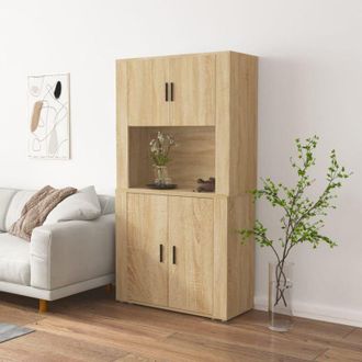 vidaXL Buffet haut Ch&ecirc;ne sonoma Bois ding&eacute;nierie