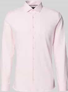 Olymp No. 6 Super Slim Fit Business-Hemd Modern Kent Uni Twill