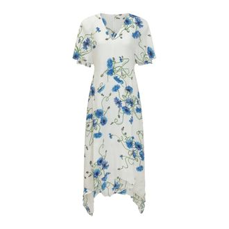 Stella McCartney Silk V Neck Dress - - Dresses - Damen - Wei&szlig; - L