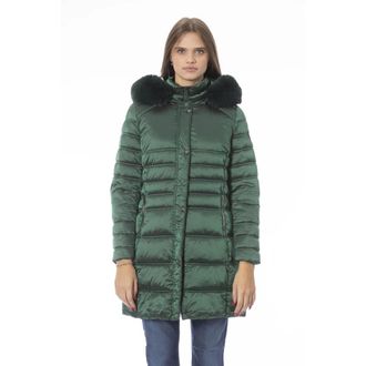 Baldinini Femme, Vestes, Vert, Taille: 40 FR Doudoune longue avec poches externes