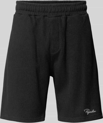Pegador Shorts mit Logo-Stitching und elastischem Bund