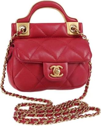 Chanel Pre-owned Cuir sacs-chanel - Femme - Pre-owned - Rose - Taille: ONE Size