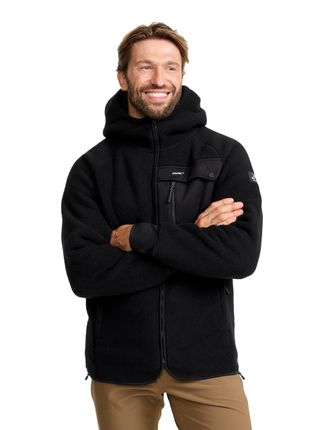 RevolutionRace Sherpa Hoodie für Herren, Outdoor Fleecejacken perfekt für Wanderungen und Outdoor-Abenteuer, Caviar, XXL