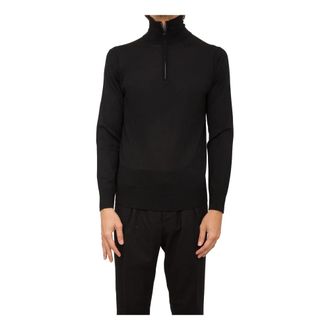 Paolo Pecora Schwarzer Rollkragenpullover - - Knitwear - Herren - Schwarzk - 3XL