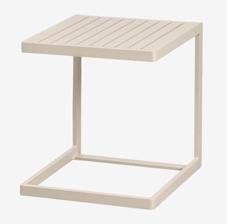 Sklum Sklum - Quadratischer Gartentisch 40x40 cm aus Aluminium Dulem Beige Tapioca