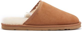 Australia Luxe Mool Herren-Hausschuhe in Kastanienbraun