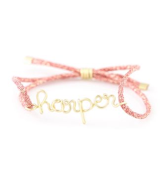 Atelier Paulin Bracelet Cordon Lurex Gold Filled Jaune, Personnalisable