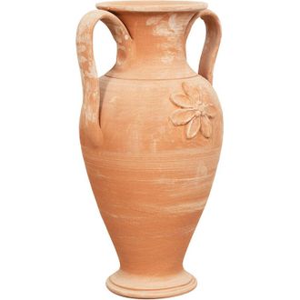 Biscottini International Biscottini - Römische Terrakotta-Amphore 100% Made in Italy Vollständig handgefertigt Vase für draußen