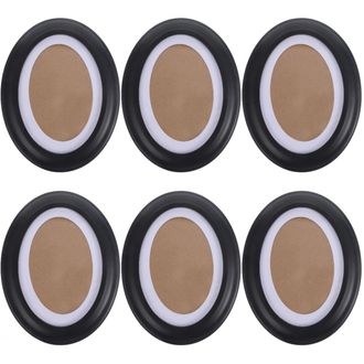 Cabilock Schwarzes Ovales Bilderrahmen Set 7 Zoll Holzrahmen 6 Teilig Wand- Und Tischrahmen F&uuml;r Wohnkultur Kinderzimmer B&uuml;ro Dekoration