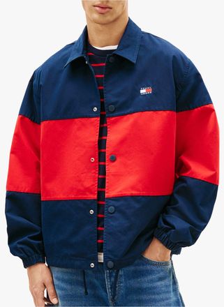 Tommy Hilfiger Blouson &agrave; rayures en coton m&eacute;lang&eacute;