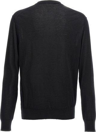 Dolce & Gabbana Logo-Embroidered Cashmere Sweater - Black