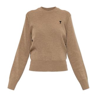 Ami Femme, Pulls, Brun, Taille: 42 FR Pulls &agrave; col rond