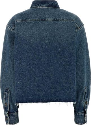 Miu Miu Womens Denim Shirt Bleu Exterior: Cotton Camicie