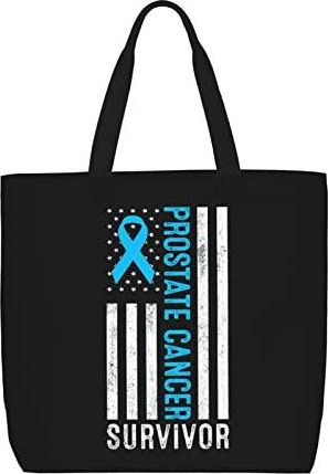 Generic Sac De Courses Survivant Du Cancer De La Prostate Sac &Agrave; Provisions En Toile Avec Poign&eacute;es R&eacute;utilisable Sacs En Toile Pour Femmes, Pour Tous Les Jours,