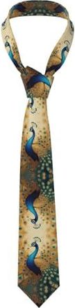 Generic Cravate Paon Dor&eacute; De Bord Classique Necktie Confortable Cravates Homme Pour Affaires &Eacute;v&eacute;nements Travail