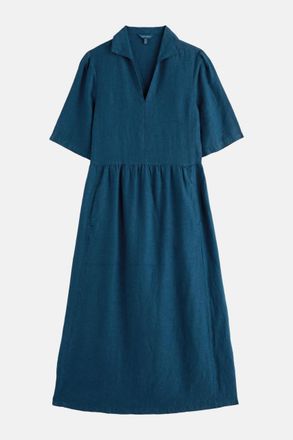 Seasalt Cornwall Seasalt Kleid Fen Violet Damen Blau Petrol Leinen Fischer