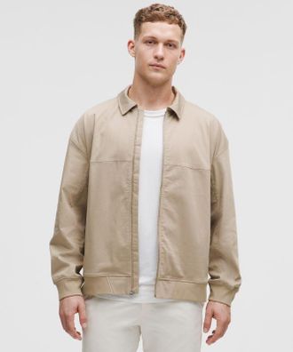 lululemon Cotton Twill Full Zip f&uuml;r M&auml;nner - Gr&ouml;&szlig;e XL in Sheer Oak