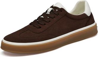 Generic Baskets en cuir pour homme - Baskets habill&eacute;es - Style r&eacute;tro - &Eacute;l&eacute;gantes - Pour les affaires et les loisirs, rouge/marron, 40 2/3 EU