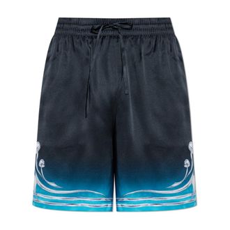 Casablanca Seidenshorts mit Druck - - Shorts - Herren - Schwarzk - M