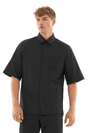 Johnny Urban Hemd Herren Kurzarm Schwarz - Mason - Oversize Kurzarmhemd mit Brusttasche - Casual Shirt f&uuml;r Sommer, Urlaub, Festival - Freizeithemd mit 240 GSM - Ei