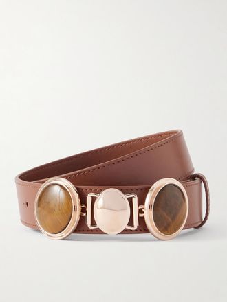 Gabriela Hearst Lederg&uuml;rtel Mit Verzierung - Braun