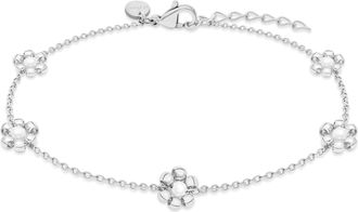 s.Oliver Anklet - Elegante Fu&szlig;kette aus poliertem Edelstahl - silber - Rolokette verstellbar bis 27 cm - wasserfest & hautfreundlich