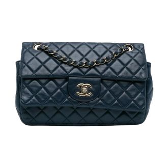 Chanel Sac port&eacute; &eacute;paule matelass&eacute; Pre-owned - Femme - Pre-owned - Bleu - Taille: ONE Size