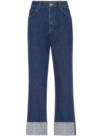 Philipp Plein Lockere Jeans mit Monogramm - Blau