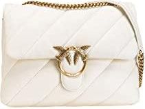 Pinko Quilt, Couette Maxy Love BIG Puff 5 CL Femme, Z14Q_Bianco+BANCO-Antique Gold, U