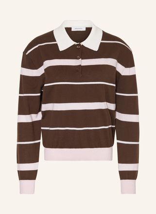 Darling Harbour Darling Harbour Strick-Poloshirt braun