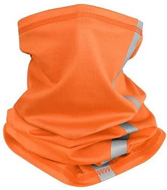 MÜKA Cache-cou de sécurité à rayures réfléchissantes Foulard bandana pour moto activités de plein air et travail