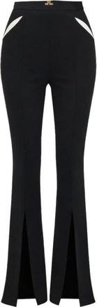 Elisabetta Franchi Femme, Pantalons, Noir, Taille: 40 FR Wide Pantalons
