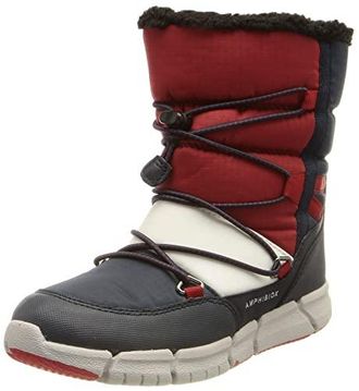 Geox Garçon J Flexyper Boy B Abx Bottines, Navy/Red, 40 EU