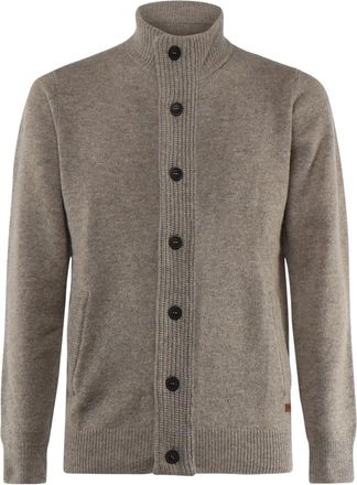 Barbour Essential Patch Zip Through Cardigan - - Knitwear - Herren - Beige - XL