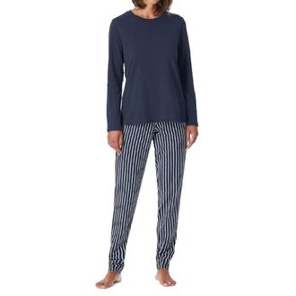 Uncover by Schiesser Schiesser Uncover Nightwear Ensemble de Pijama, Dunkelblau-gem_181754, 52 Femme