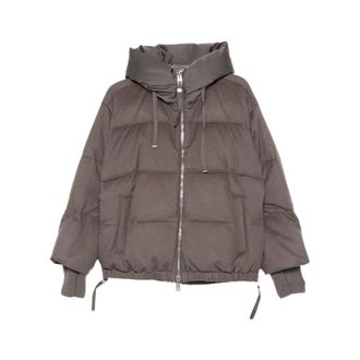Duno Gepolsterte Kapuzen-Zip-Jacke - - Jackets - Damen - Braun - XS