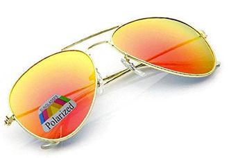 4sold Polarized Sunglasses Lunettes De Soleil Classique Femmes Hommes Variation avec monture noire et or avec verres fumés