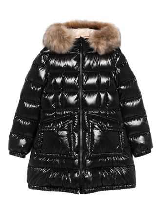 Moncler Girls Aruna Down Jacket Black Padded
