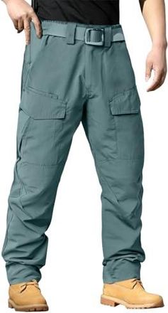 Generic Pantalon de travail cargo l&eacute;ger pour homme, randonn&eacute;e, escalade, voyage, plein air, Vert, 3XL