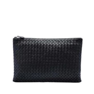 Bottega Veneta Pre-owned Clutch aus geflochtenem Leder - - Pre-owned - Damen - Schwarzk - ONE SIZE